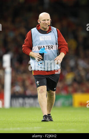 Neil Jenkins Kicking Coach of Wales during pre match warm up ahead of ...