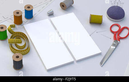Sewing tools, Tailor kit, mockup Stock Photo - Alamy