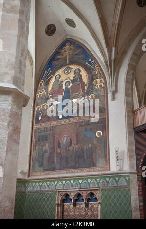 Death of Saint Benedict. Mural painting by the Beuron Art School from ...