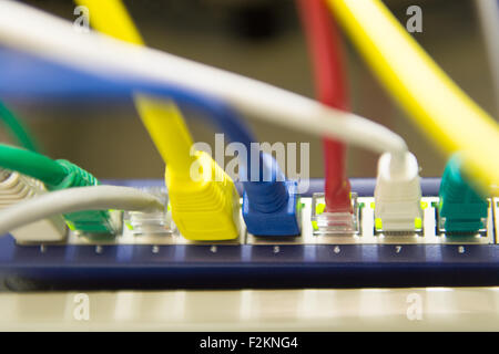 Colorful computer network patch cables Stock Photo - Alamy