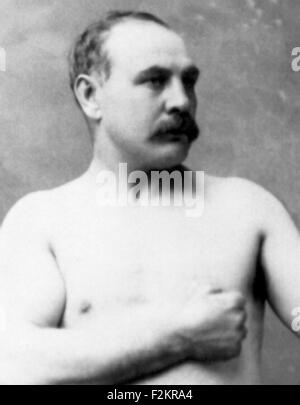 English bare-knuckle boxers prize-fighting in a field, 18th century ...