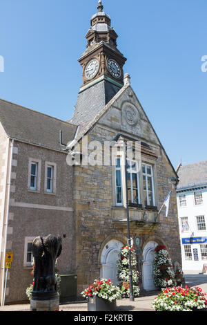 Evesham Town Hall in the Market Square in the centre of the market town ...