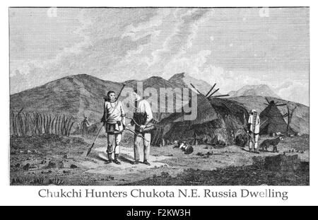 geography / travel, Russia, people, Chukchi, Chukchee (Luoravetlan) in ...