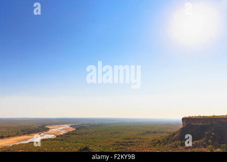 Zimbabwe, Masvingo, Gonarezhou National Park, view to Runde River from ...