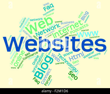 Websites Word Meaning Domains Text And Internet Stock Photo - Alamy