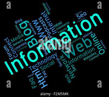 Information Word Indicating Support Words And Text Stock Photo - Alamy