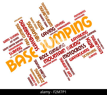 Base Jumping Meaning Base-Jumping Word And Parachuting Stock Photo - Alamy