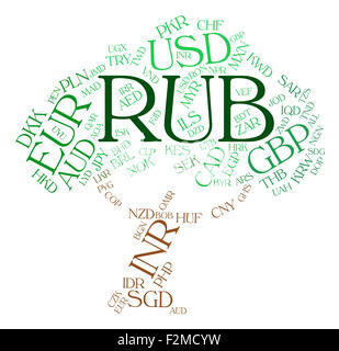 Russian Ruble Representing Foreign Currency And Exchange Stock Photo ...