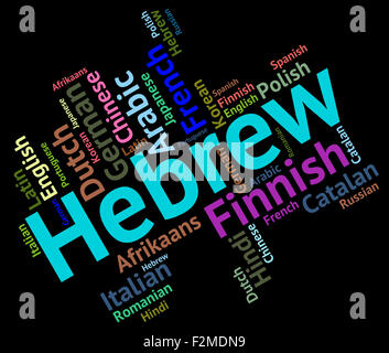 Hebrew Language Showing Israel Foreign And Translate Stock Photo - Alamy