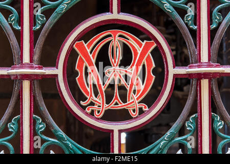 Detail of the wrought ironwork at Crossness Sewage Pumping Station ...