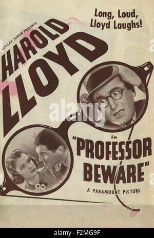 Professor Beware - Movie Poster Stock Photo - Alamy