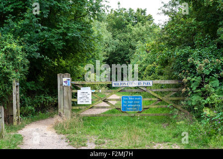 Warning Signs at Milton Country Park Cambridgeshire England UK Stock ...