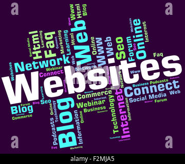 Websites Word Meaning Internet Network And Net Stock Photo - Alamy