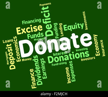 Donate Word Meaning Words Support And Donation Stock Photo - Alamy