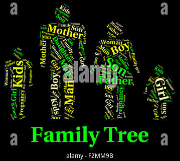 Family Tree Meaning Word Hereditary And Parents Stock Photo - Alamy