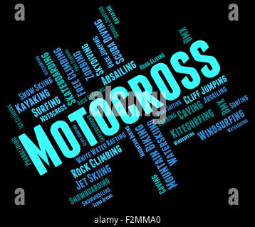 Motocross Words Showing Sport Racer And Supercross Stock Photo - Alamy