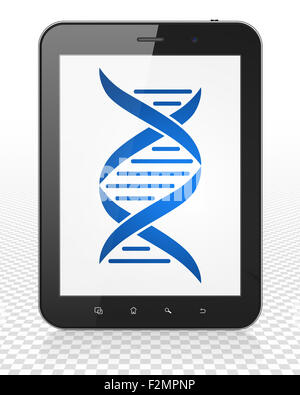 Science concept: Tablet Computer with Molecule on display Stock Photo ...