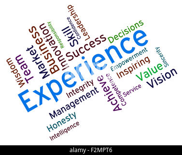 Experience Words Indicating Know How And Proficiency Stock Photo - Alamy
