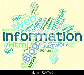Info Words Showing Help Information And Knowledge Stock Photo - Alamy