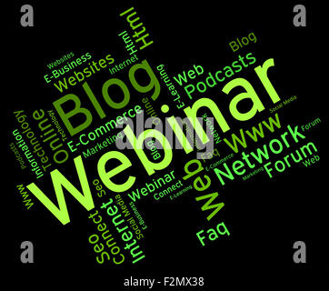 Wordcloud Webinar Meaning Seminar Instruction And Skills Stock Photo ...
