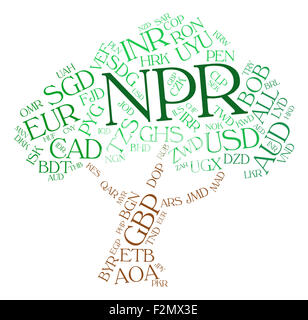 Npr Currency Showing Nepalese Rupee And Banknotes Stock Photo - Alamy