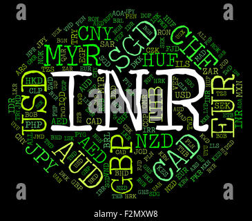 Inr Currency Indicating Indian Rupee And Word Stock Photo - Alamy