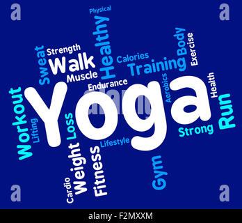 Yoga Word Indicating Text Poses And Body Stock Photo - Alamy
