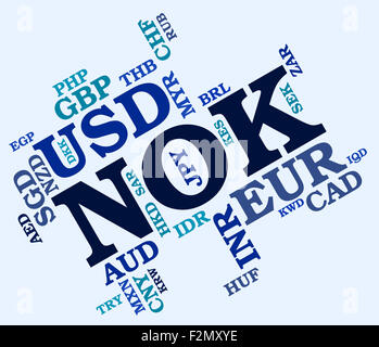 Nok Currency Representing Norwegian Krones And Word Stock Photo - Alamy
