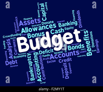 Budget Words Representing Budgets Financial And Accountant Stock Photo ...