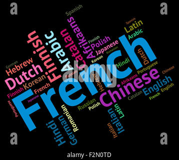 French Language Showing Translator Lingo And Speech Stock Photo - Alamy