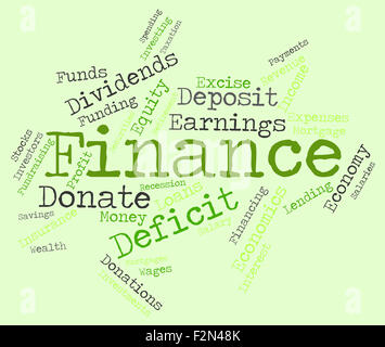 Finance Word Indicating Commerce Figures And Investment Stock Photo - Alamy