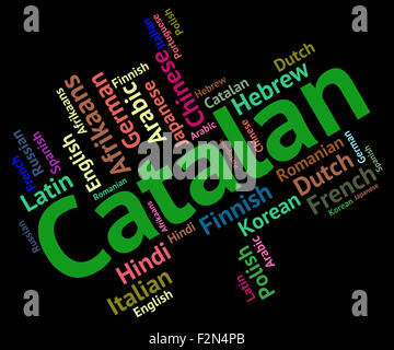 Catalan Language Showing Word Catalonia And Translator Stock Photo - Alamy