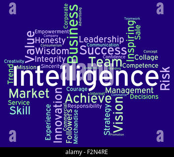 Intelligence Words Indicating Intellectual Capacity And Brains Stock ...