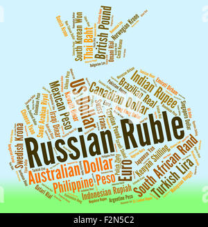 Russian Ruble Meaning Forex Trading And Banknotes Stock Photo - Alamy