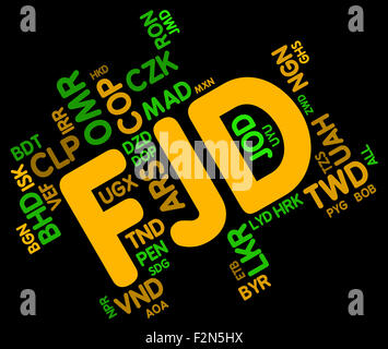 Fjd Currency Showing Fijian Dollars And Forex Stock Photo - Alamy