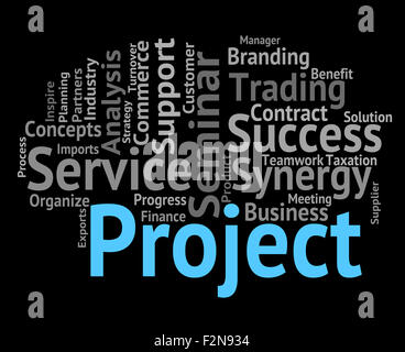 Project Word Showing Mission Enterprise And Activity Stock Photo - Alamy