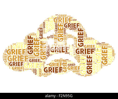 Grieving Word Indicating Mourning Text And Words Stock Photo - Alamy
