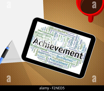 Achieve Words Showing Success Attainment And Achieving Stock Photo - Alamy