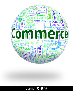 Commerce Words Indicating E-Commerce Import And Selling Stock Photo - Alamy