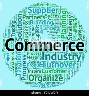 Commerce Word Indicating Business Wordclouds And Ecommerce Stock Photo ...