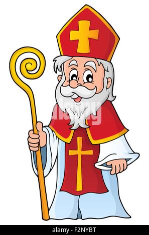 Saint Nicolas theme image 2 - picture illustration Stock Photo - Alamy