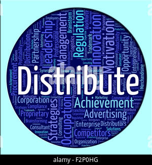 Distribute Word Indicating Distributor Text And Distribution Stock ...