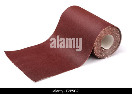 Rolled sheet of sandpaper isolated on white Stock Photo - Alamy