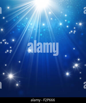 Shiny blue background with starlight raining down Stock Photo - Alamy