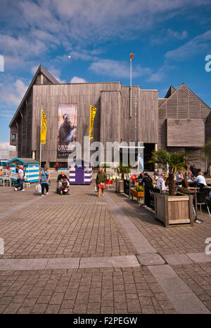 Entrance to Discovery Quay, Falmouth, Cornwall Stock Photo - Alamy