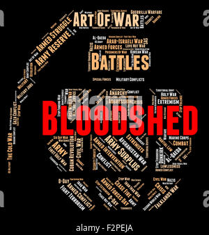 War bloodshed and massacre - military conflict leading to bloody injury ...