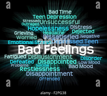 Bad Feeling Meaning Words Antagonism And Feelings Stock Photo - Alamy