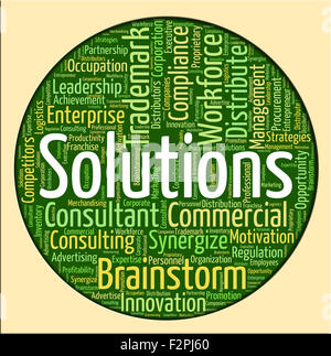 Solution Word Meaning Solved Successful And Resolution Stock Photo - Alamy