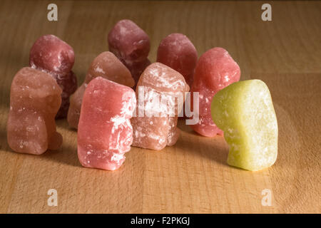 Jelly Baby's, a very sweet sugary confectionery. Visual metaphor for ...