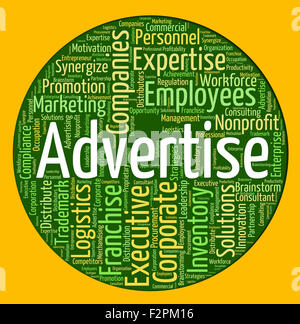 Advertising Word Meaning Marketing Advertisements And Market Stock ...